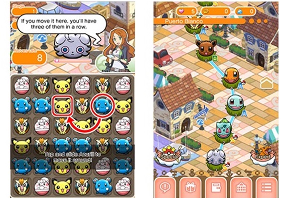 เปิดตัวเกม Pokemon Shuffle Mobile สำหรับ iOS และ Android