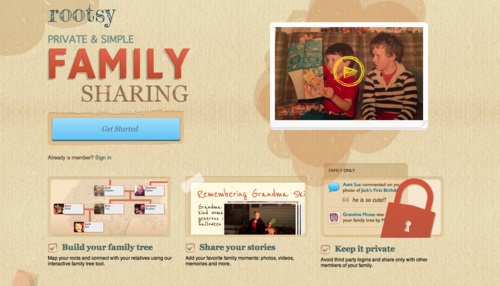 Rootsy โซเชียลเน็ตเวิร์กสำหรับคนในครอบครัว